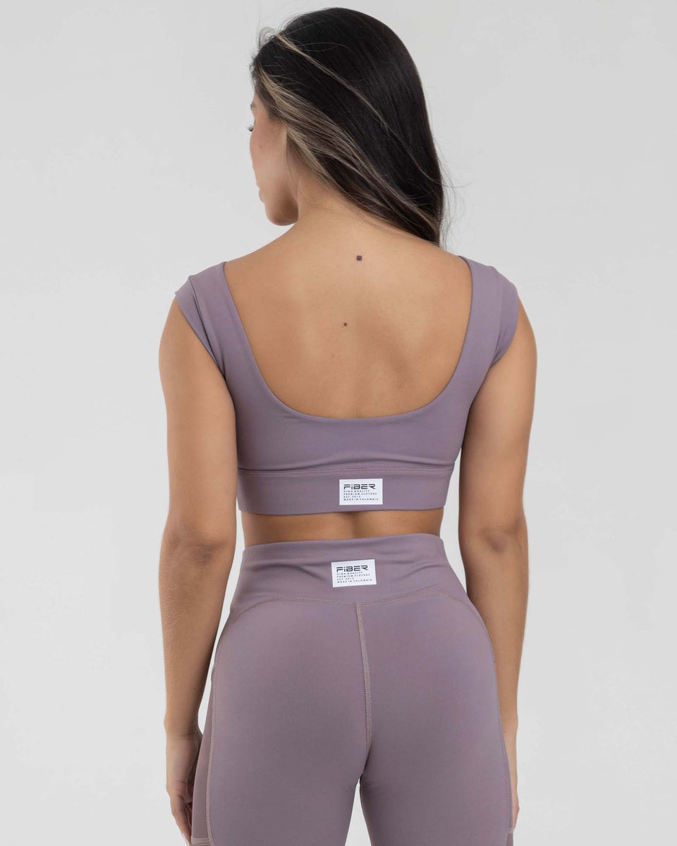 Top manga corta mora malva simplicity FIBER