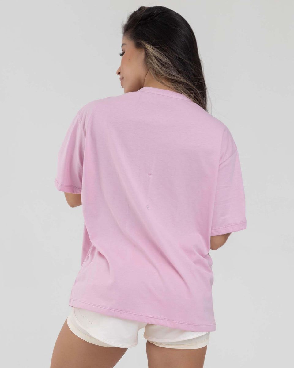 Camiseta oversize rosa simplicity FIBER