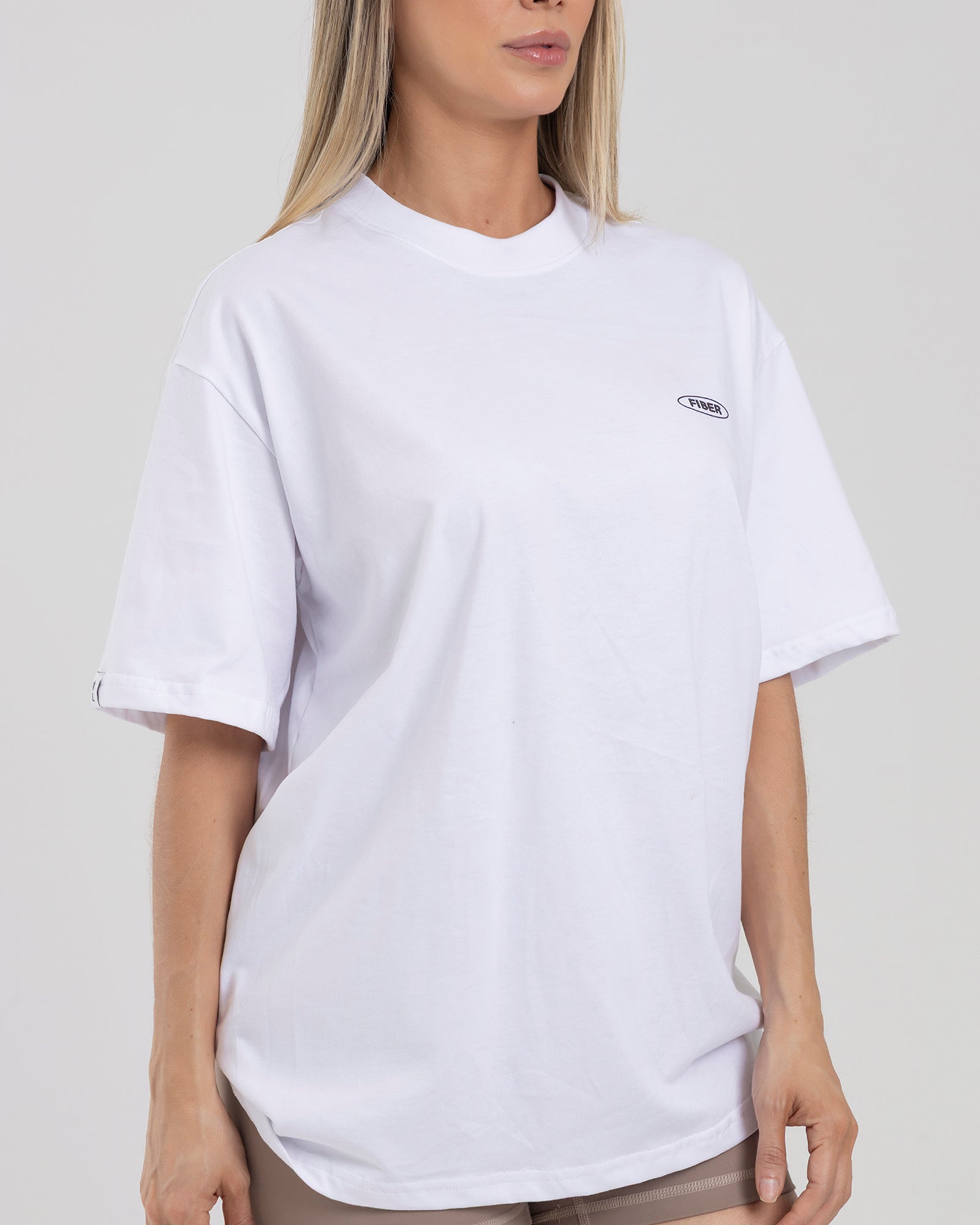 Camiseta oversize Always Smile blanco new dawn FIBER