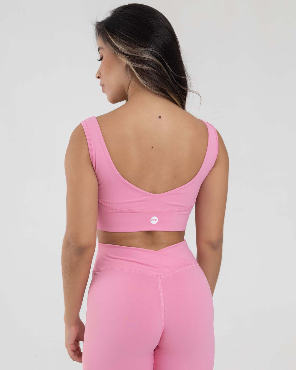 Top manga sisa cross rosa simplicity FIBER