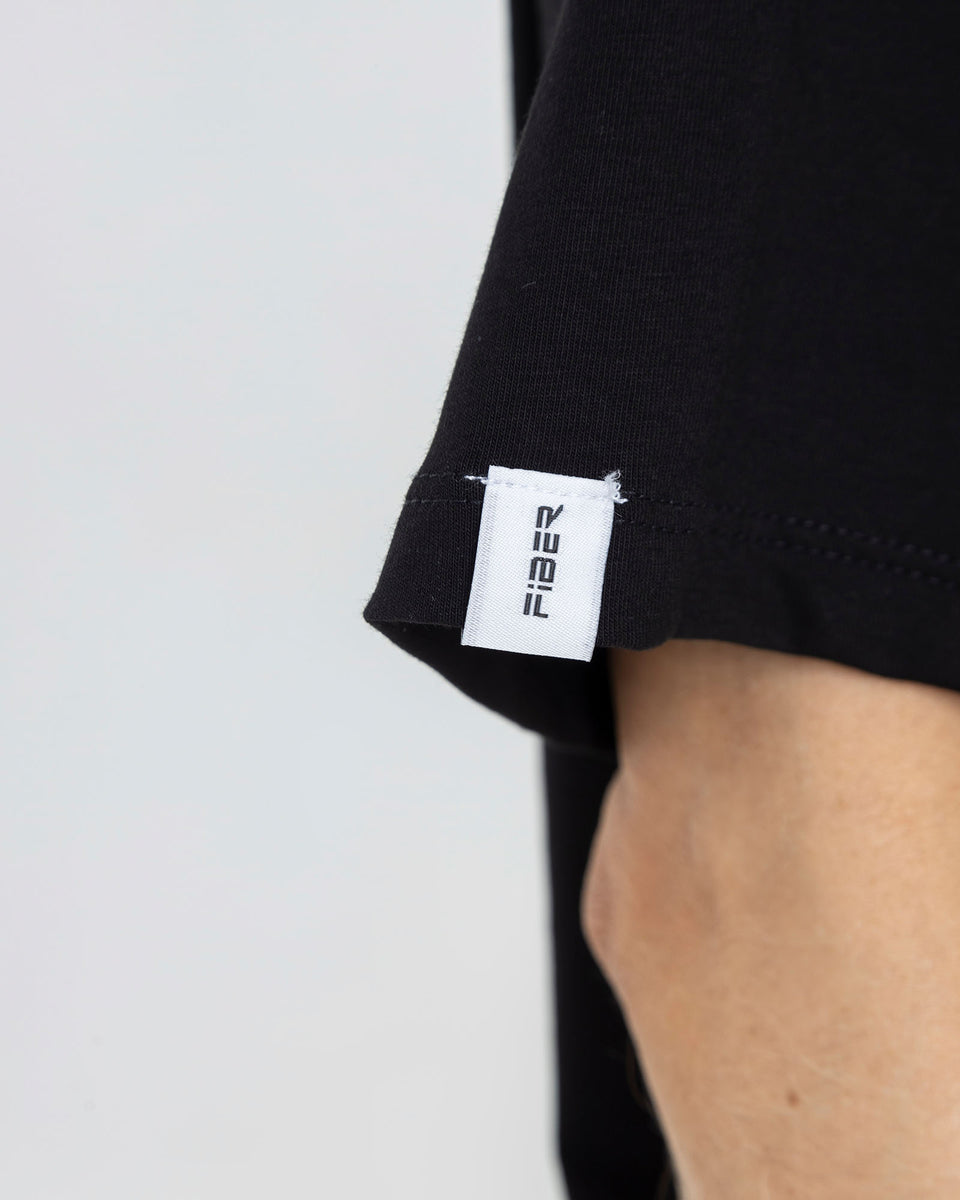 Camiseta oversize negra pilates FIBER
