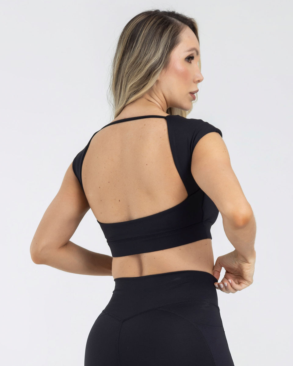 Top manga sisa negro pilates FIBER