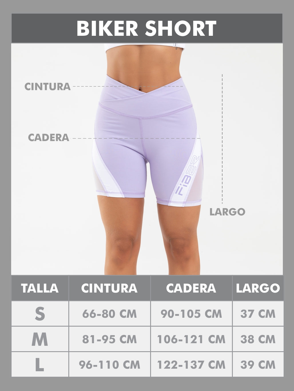 Short lila/blanco sensory FIBER